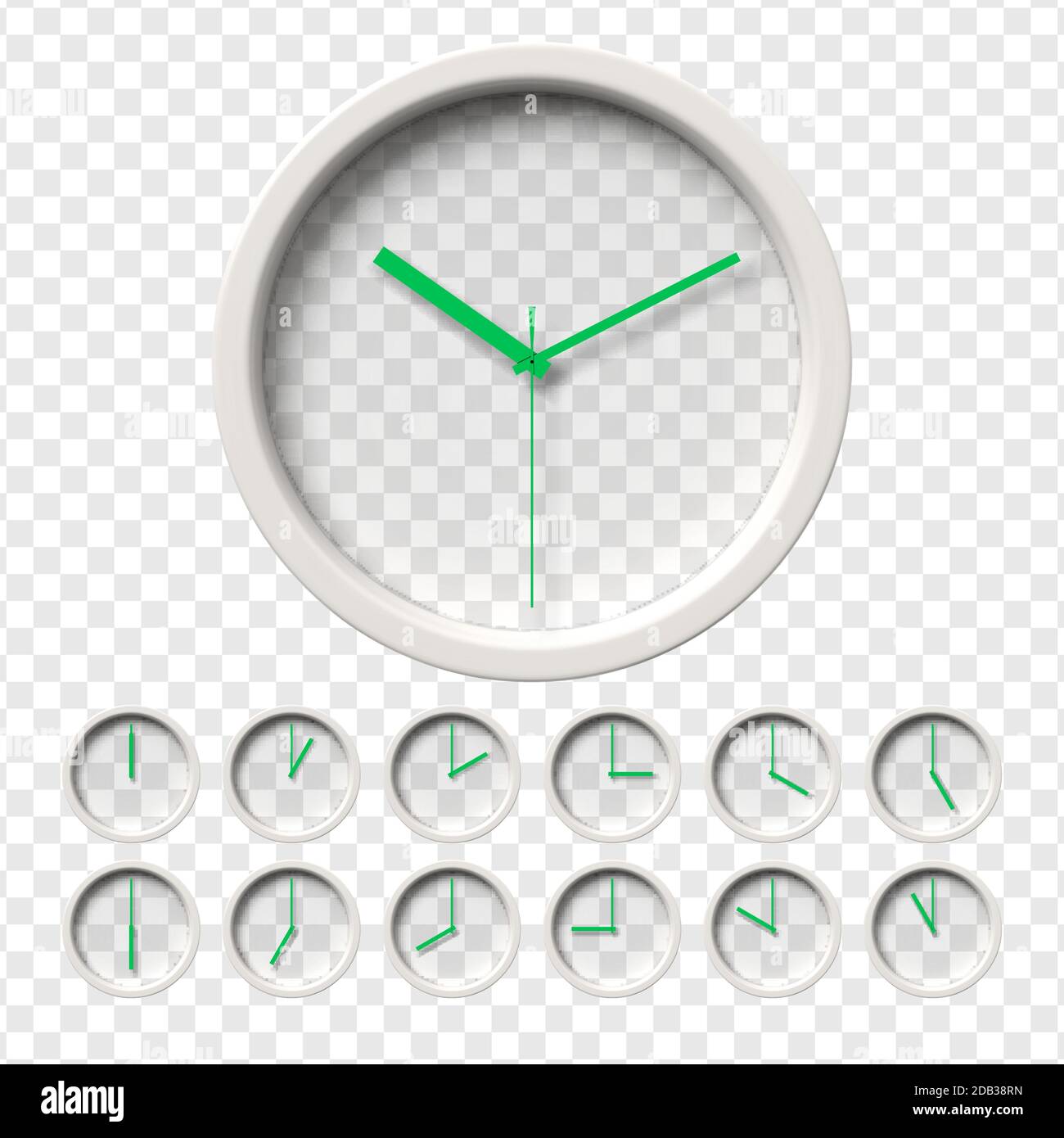 Realistic Wall Clock set with transparency Stock Vector Image & Art - Alamy