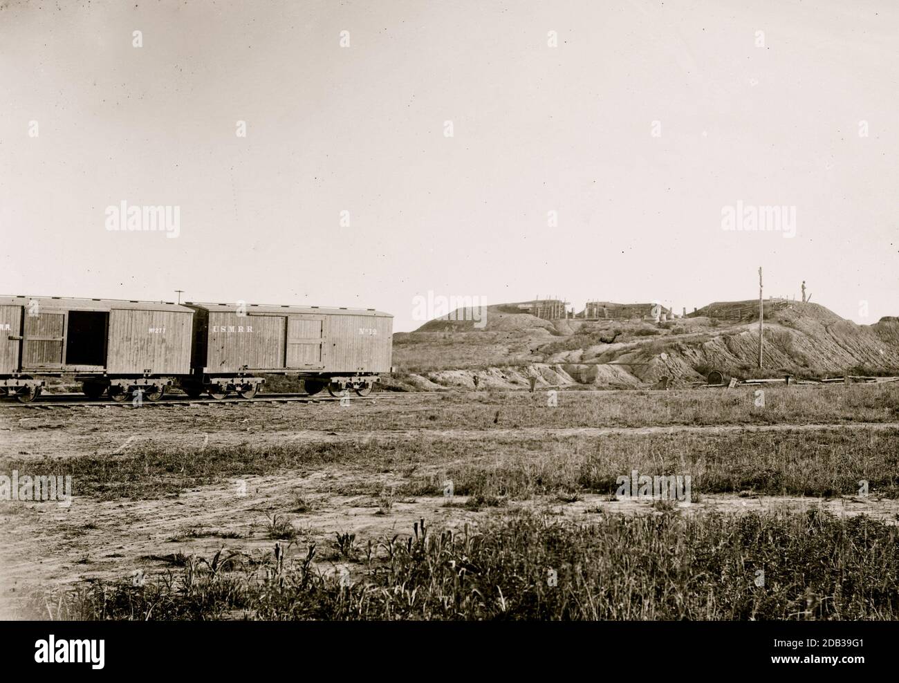 Manassas, Virginia. Confederate fortifications. (U.S. Military Railroad ...