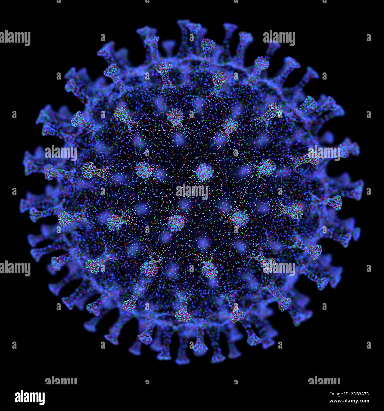 Conceptual illustrative virus. Image of a virus, pathogen with a ...