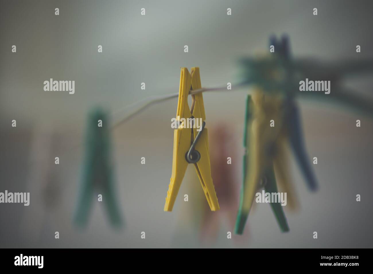 Old wooden clothes pegs hi-res stock photography and images - Alamy