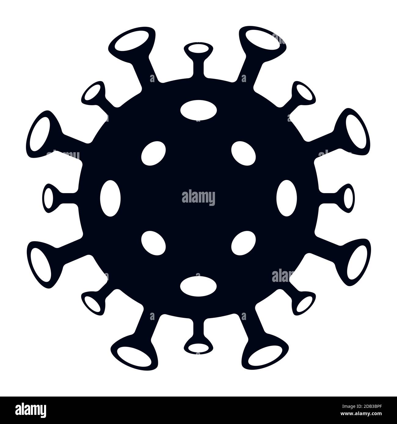 Corona virus vector illustration icon or symbol for infection warning ...
