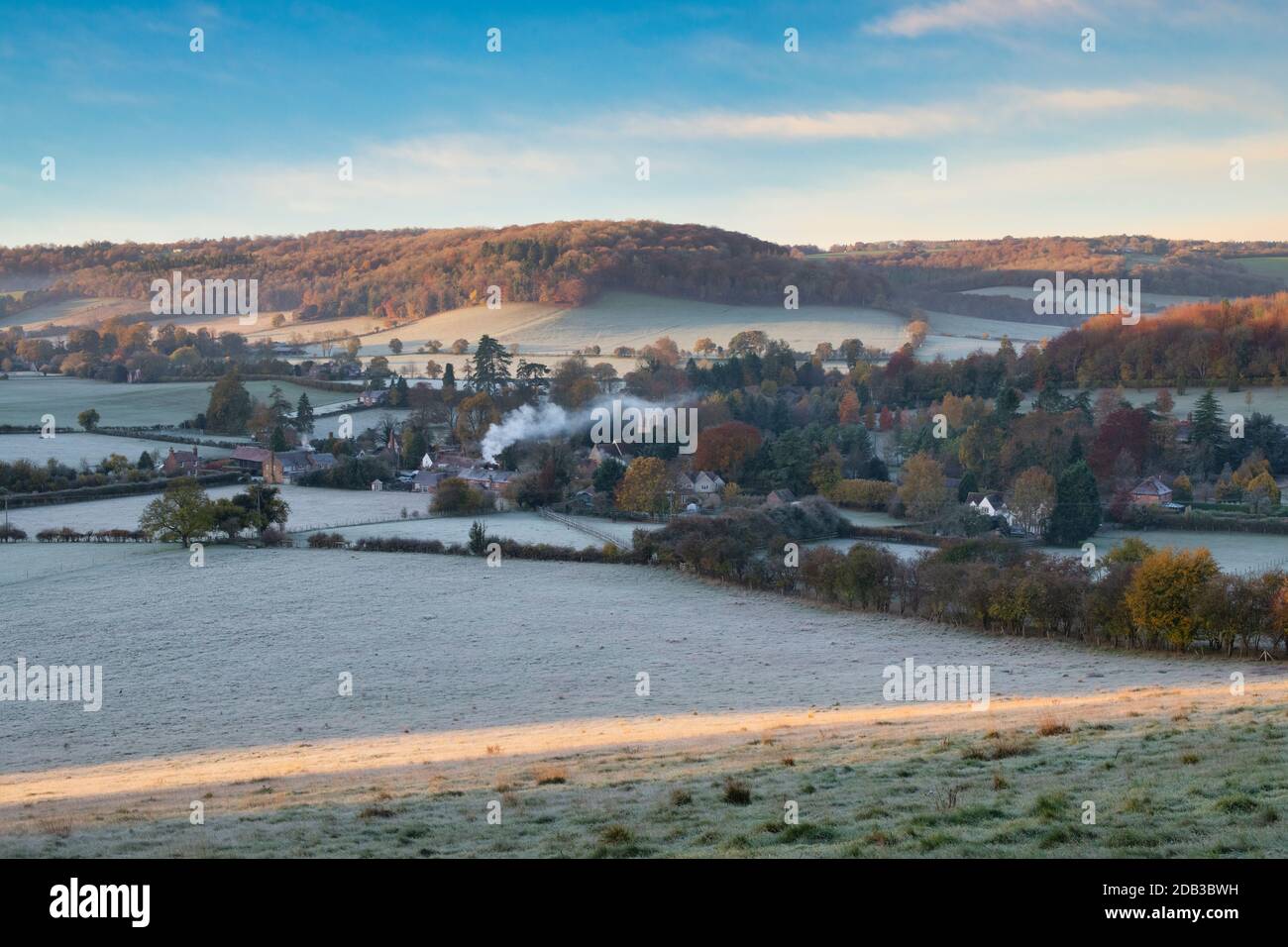 Sunrise over village hi-res stock photography and images - Alamy