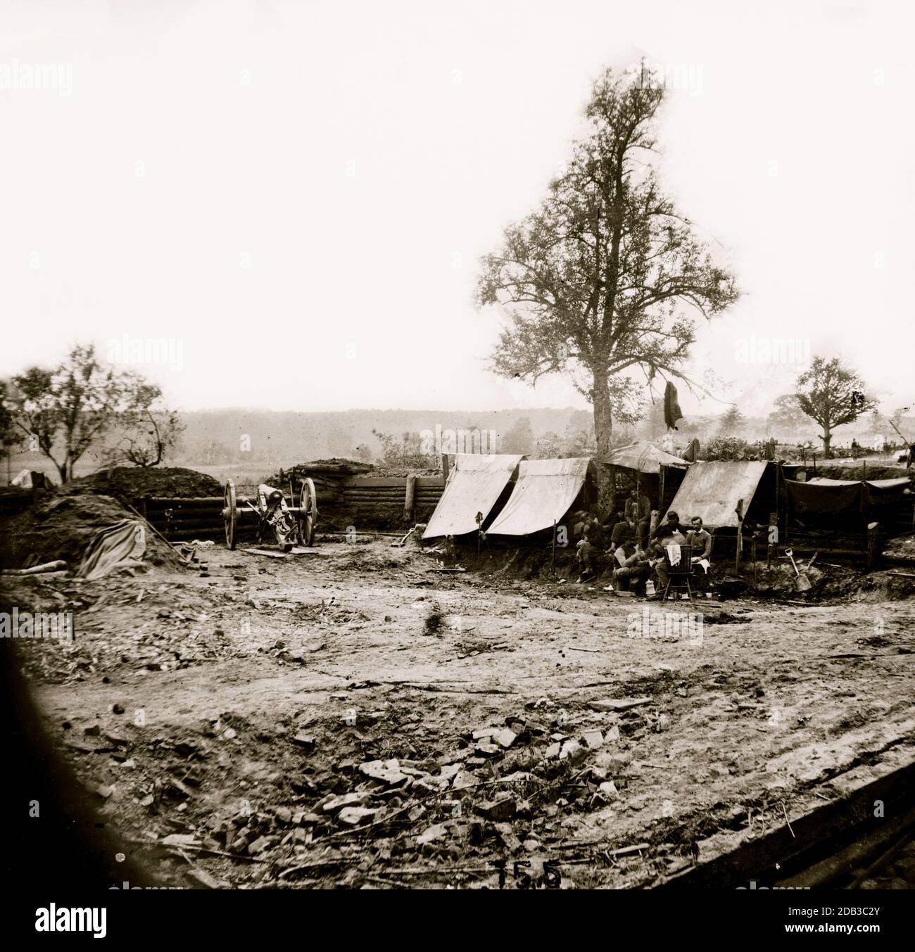 North Anna River, Virginia. Interior view of Confederate redoubt ...