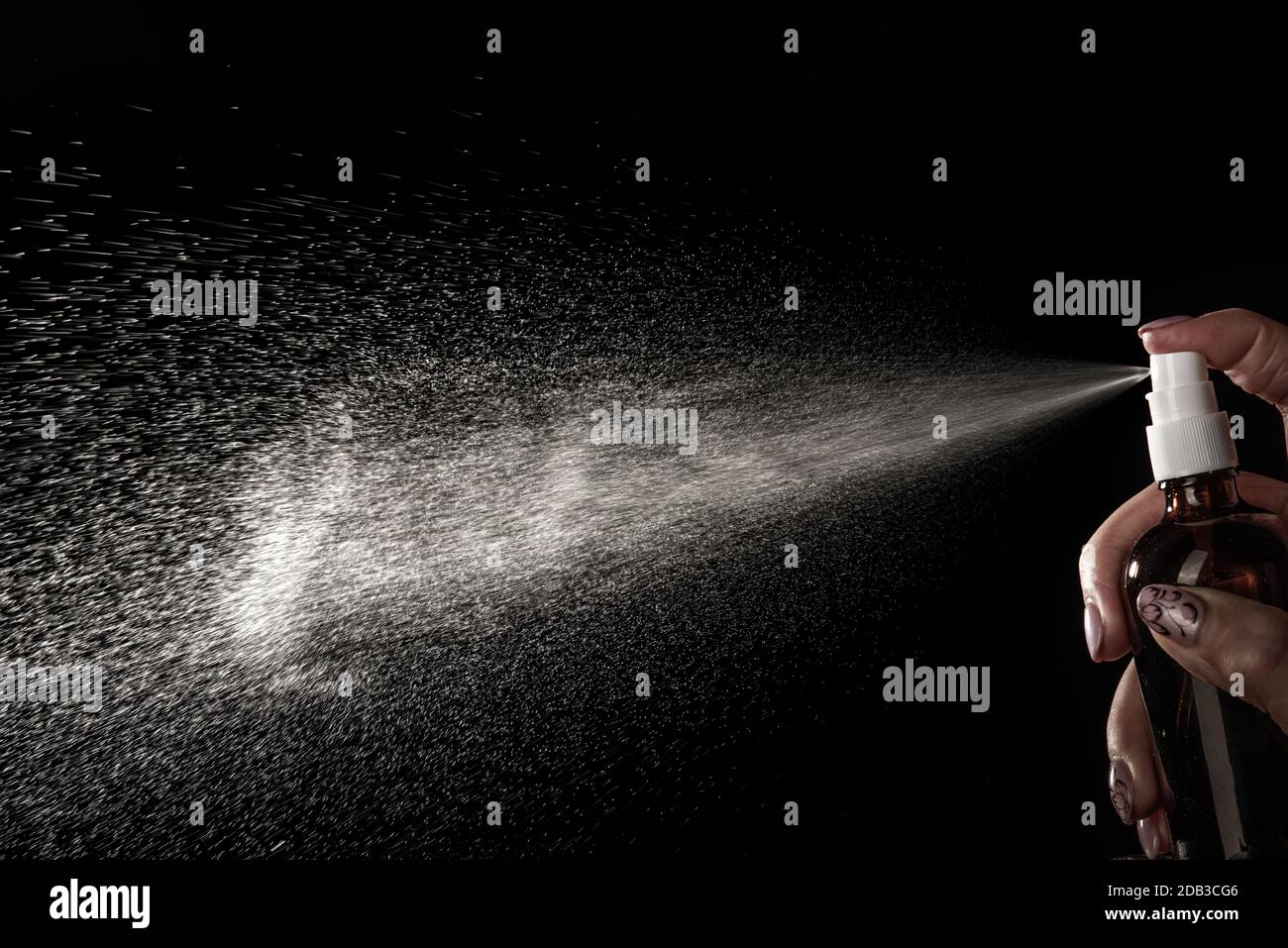 Water Spray Black Background
