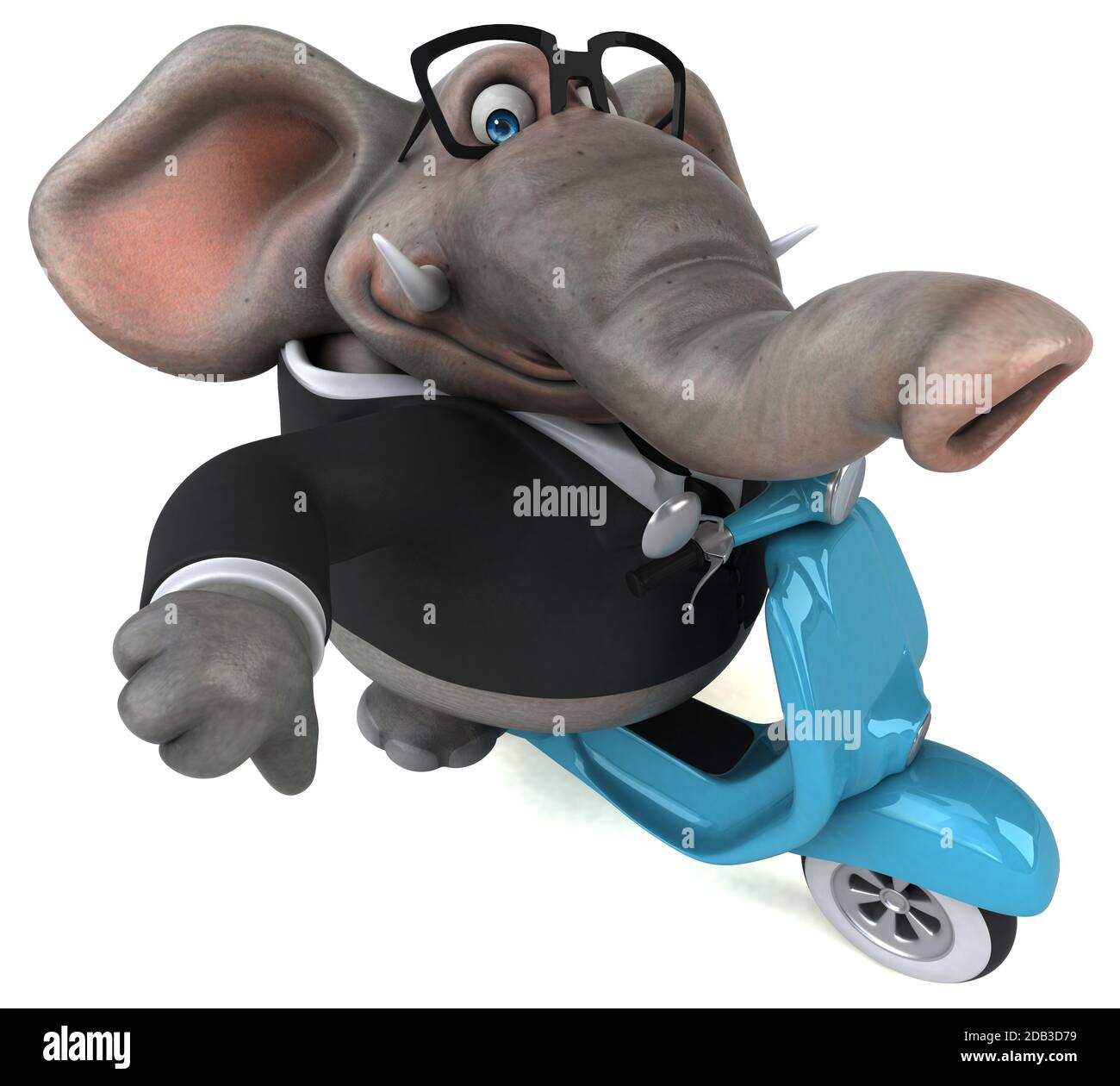 Fun elephant - 3D Illustration Stock Photo - Alamy