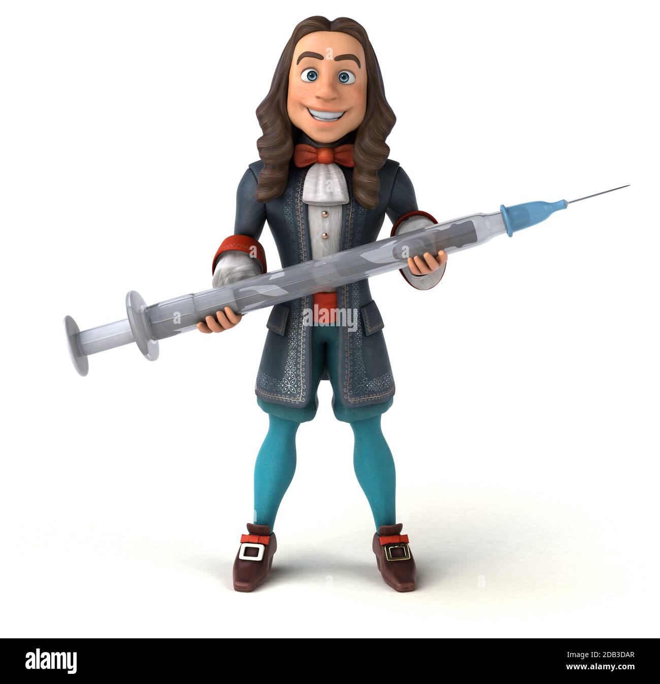 3D Illustration of a cartoon man in historical baroque costume Stock ...