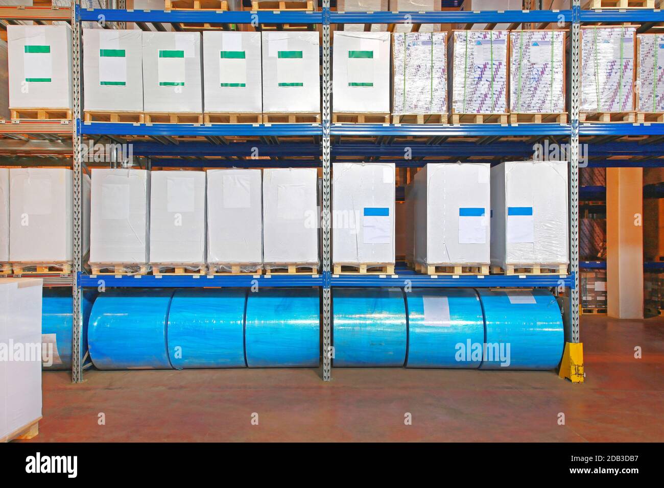 Toilet Paper Rolls and Printing Material in Distribution Warehouse ...