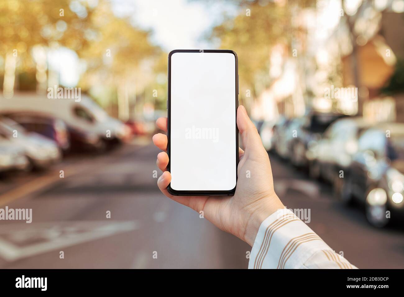 White screen phone hi-res stock photography and images - Alamy