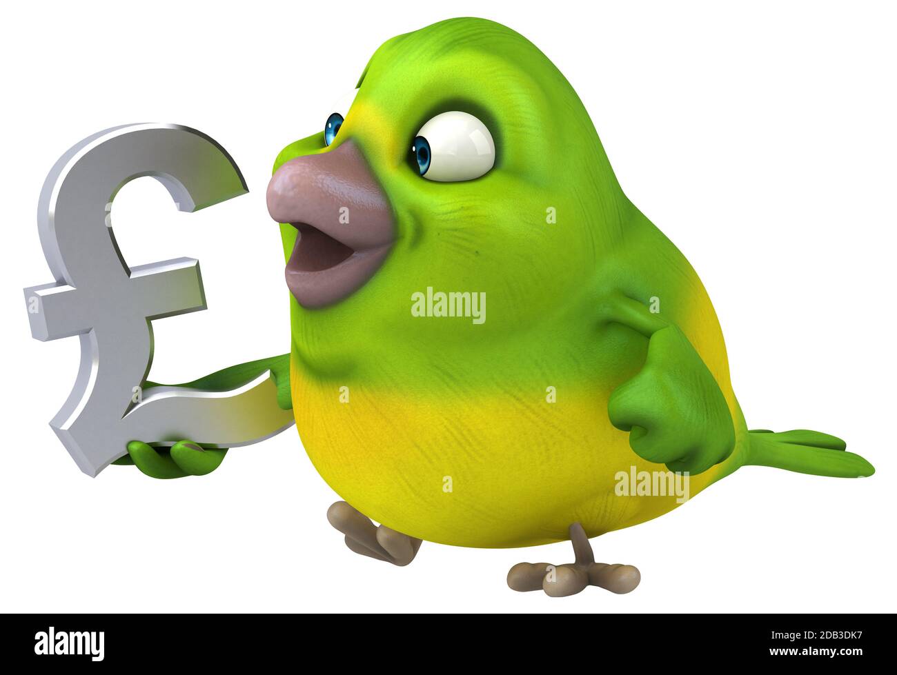 Fun bird - 3D Illustration Stock Photo - Alamy