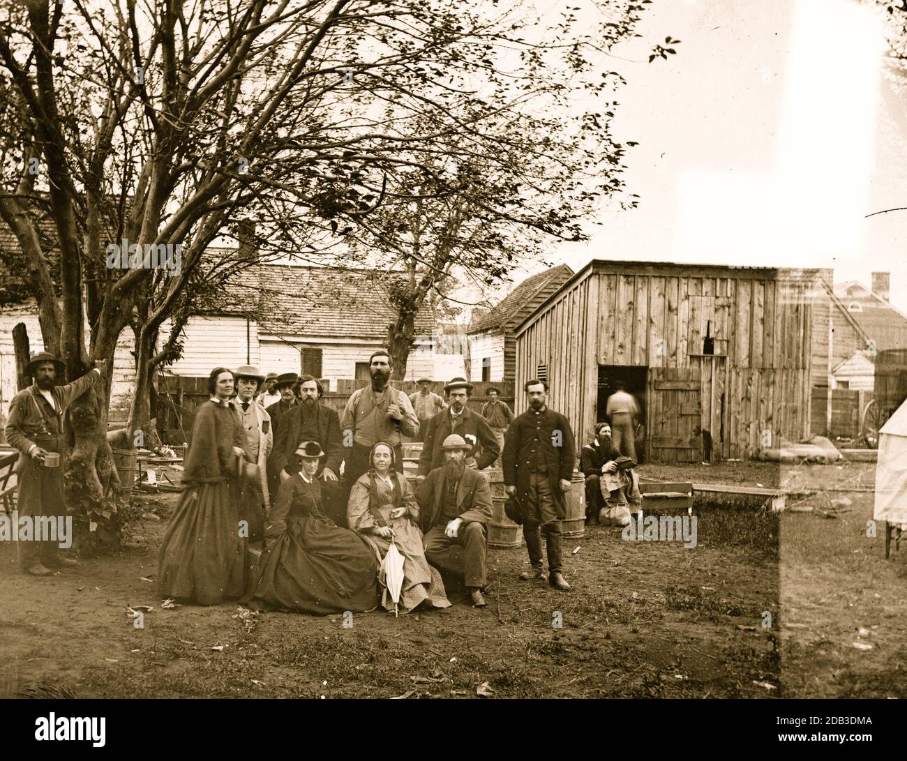 Fredericksburg, Va. Nurses and officers of the U.S. Sanitary Commission Stock Photo - Alamy