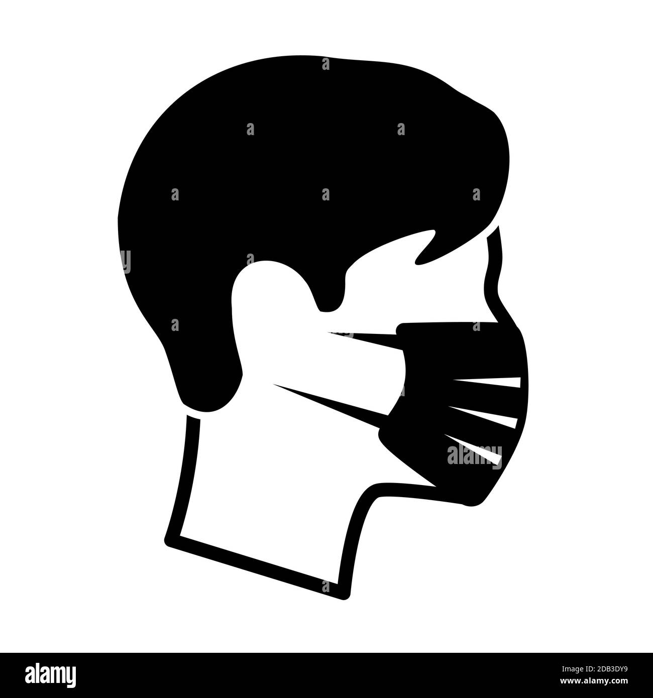 Man with virus protection face mask. Virus protection vector ...