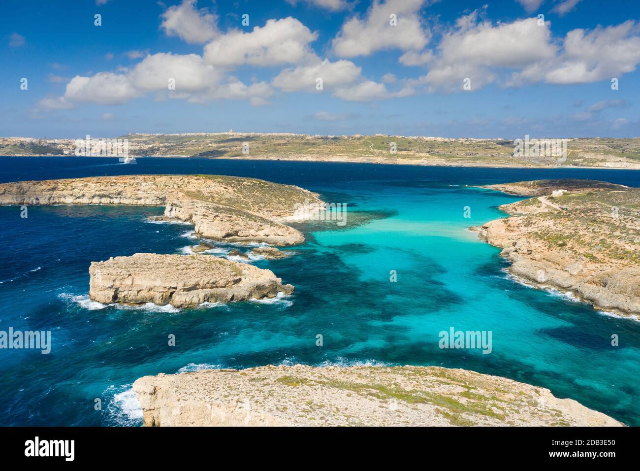 Aerial Drone Photo The Famous Blue Lagoon In The Mediterranean Sea 6896