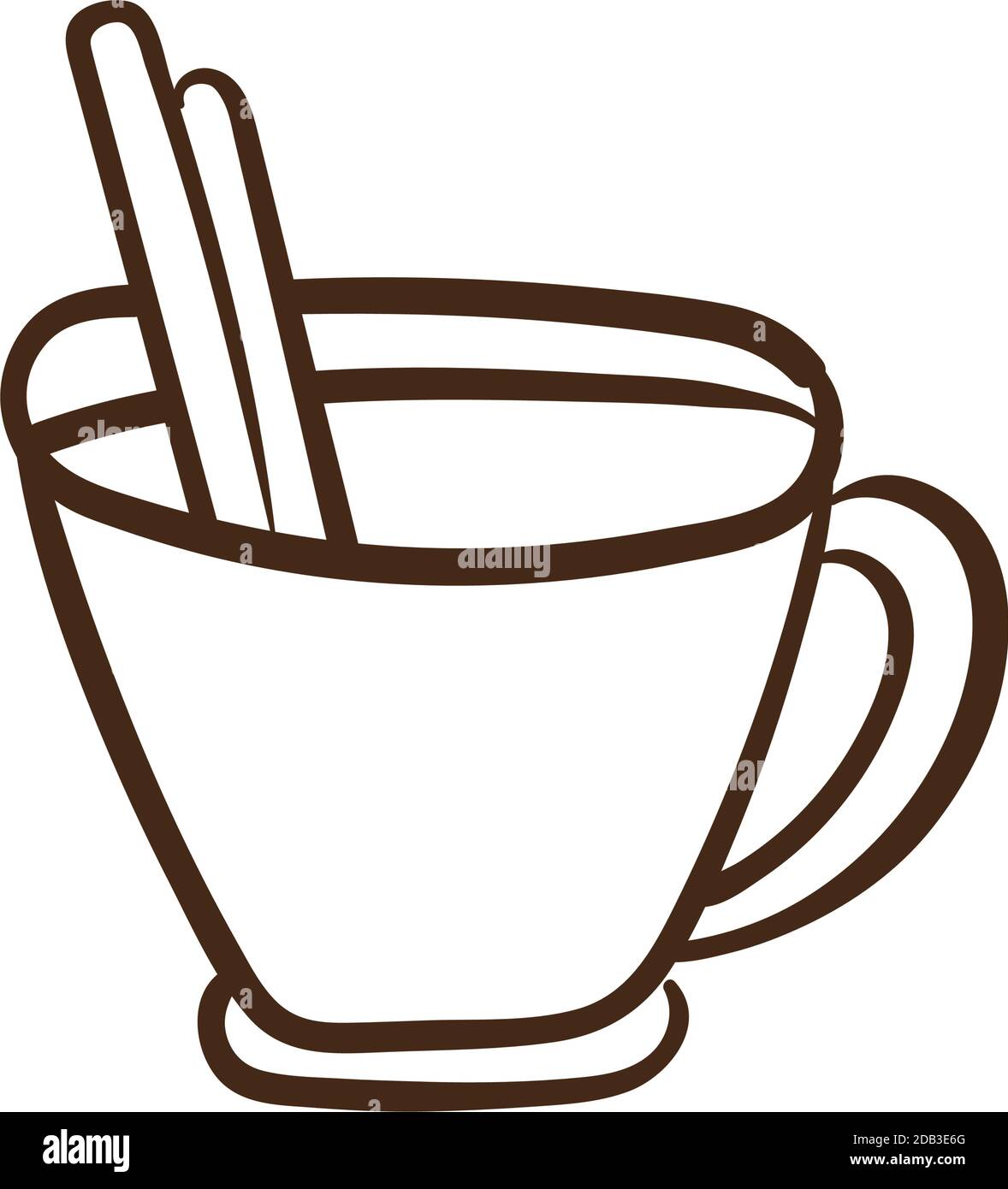 ceramic teacup line style icon vector illustration design Stock Vector ...