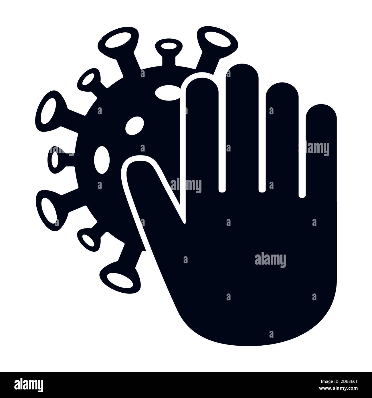 Stop the covid corona virus. Hand palm stop symbol vector illustration ...