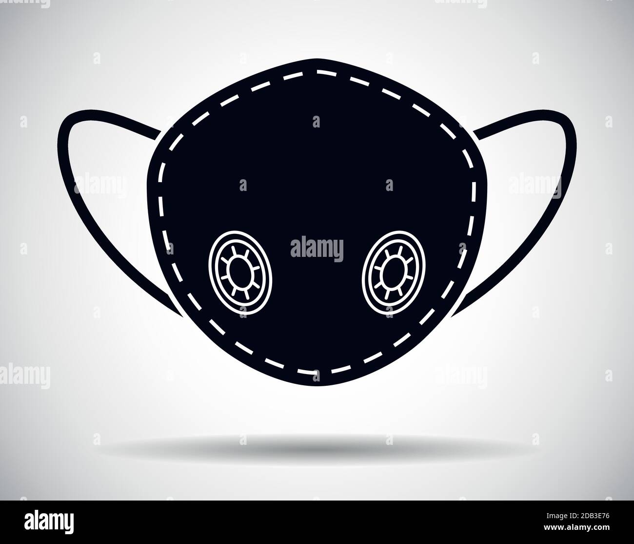 Face mask ffp mask with filter icon or symbol vector illustration Stock ...