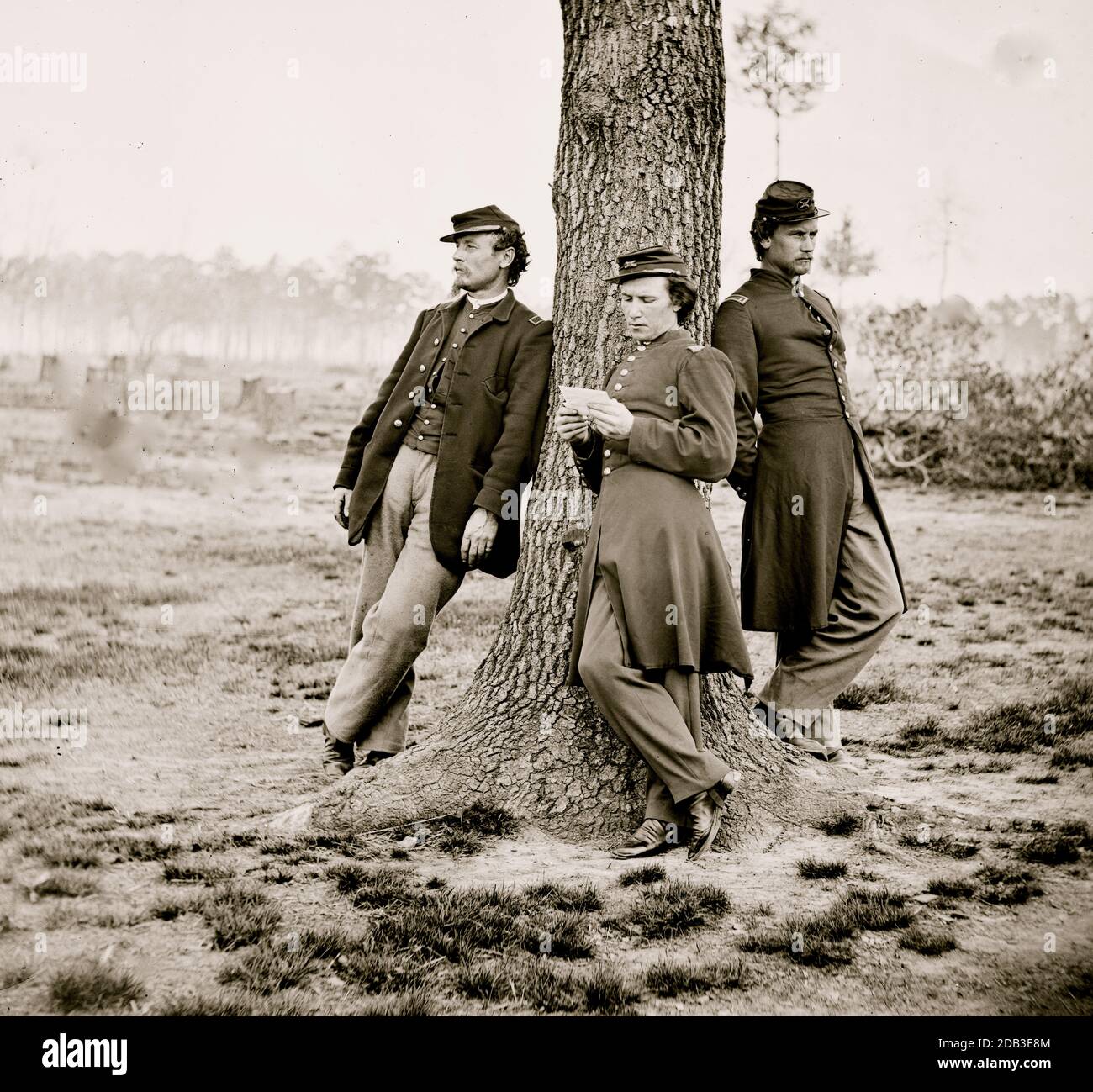Fort Brady, Va. Three officers of the 1st Connecticut Heavy Artillery ...