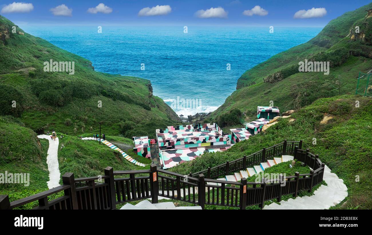 Beautiful coast of Tingtao Camp in Bitoujiao, Taiwan Stock Photo - Alamy