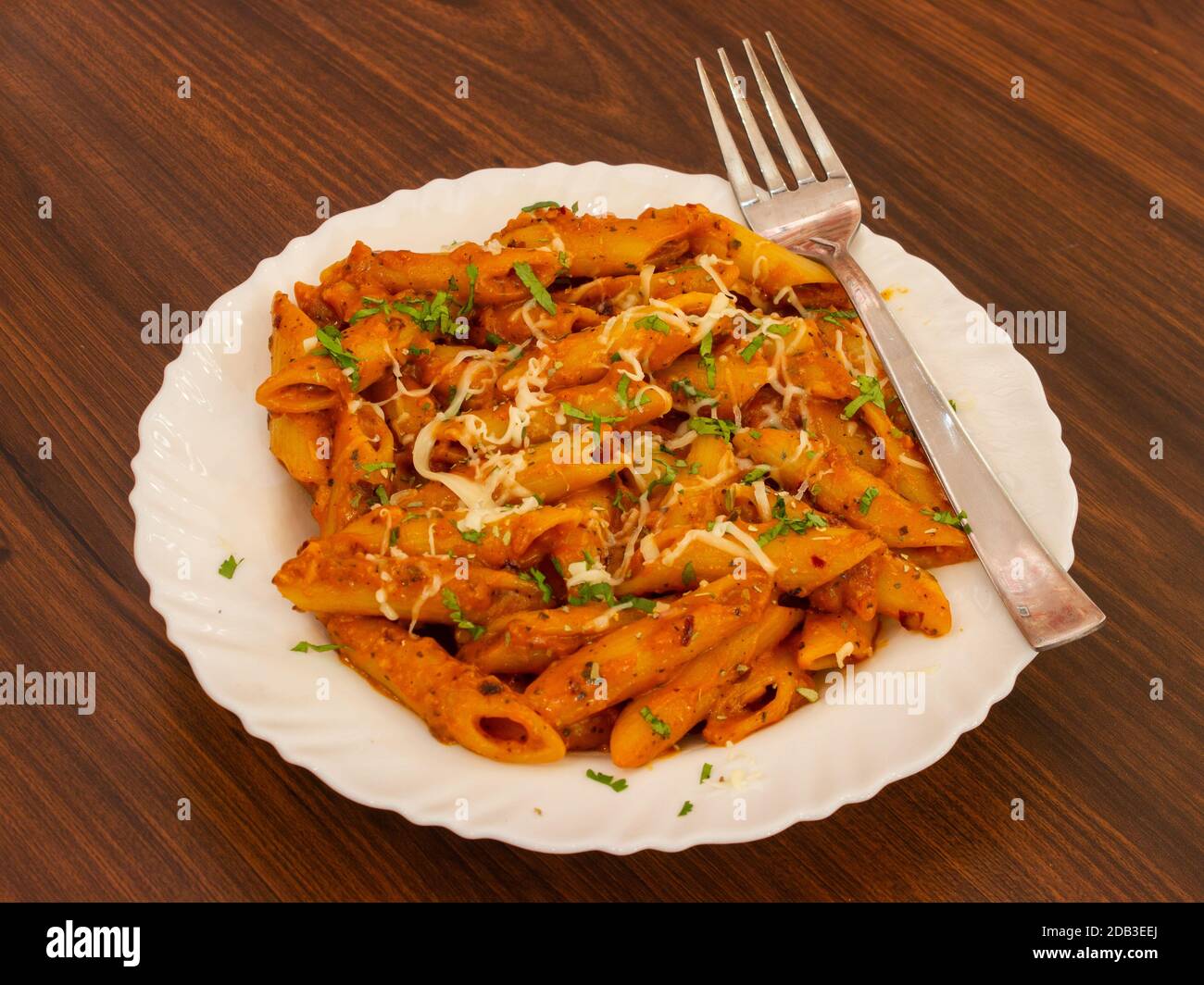 Red Suace Pasta / Tomato Sauce Pasta/ Arrabiata Pasta Stock Photo - Alamy