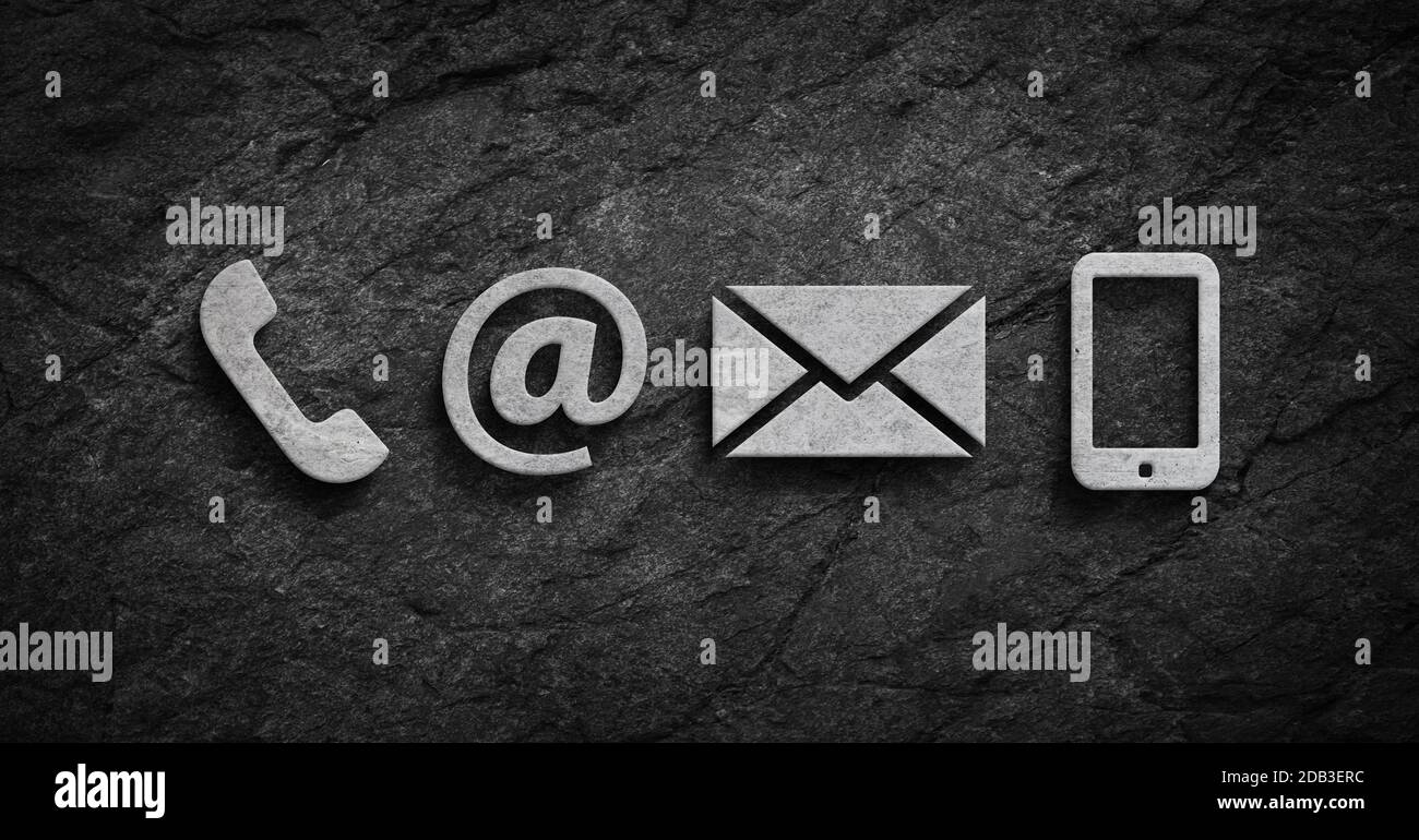 White contact symbols black wall 3d animation texture with light and ...