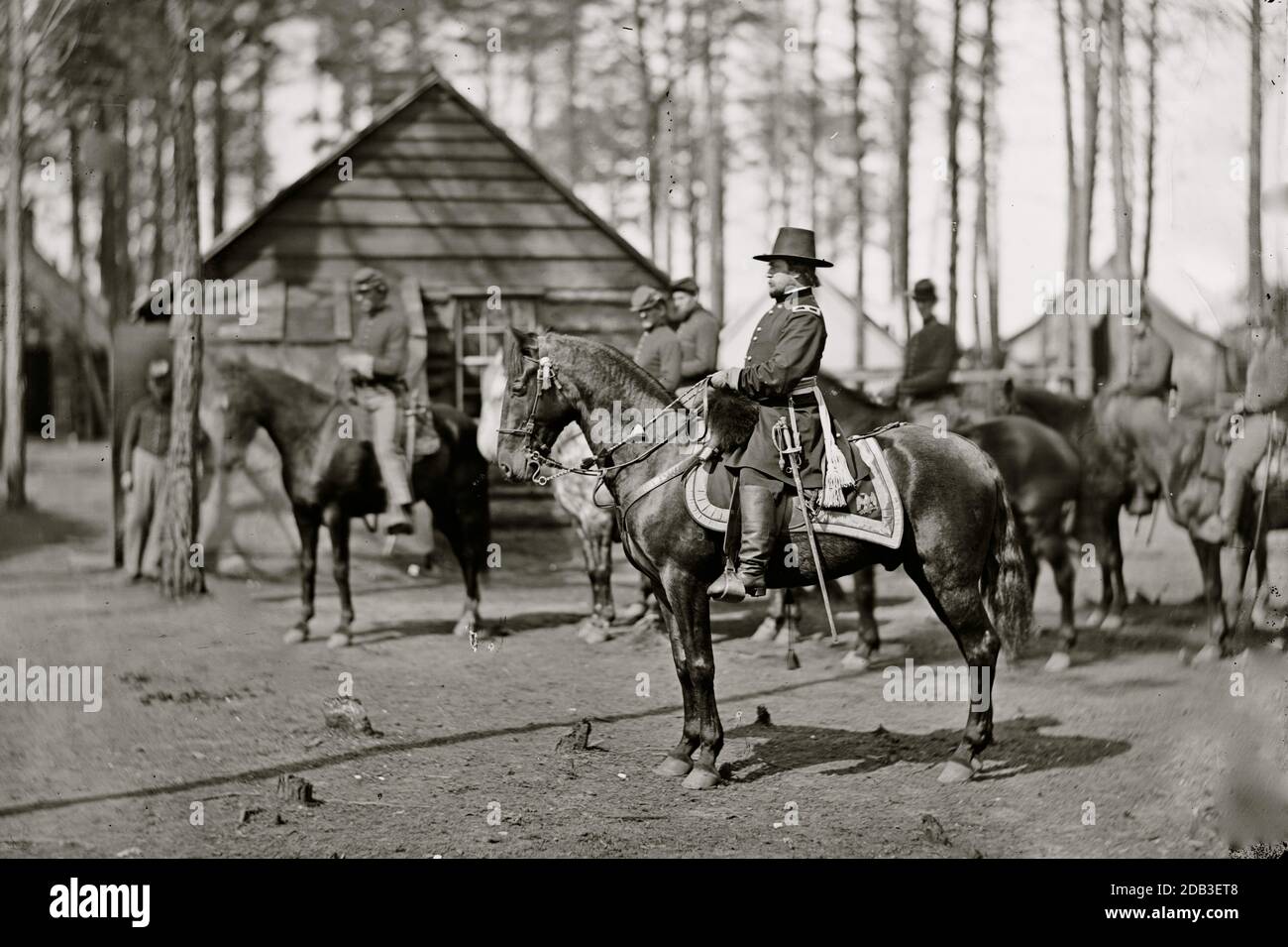 Brandy Station, Va. Gen. Rufus Ingalls on horseback Stock Photo - Alamy