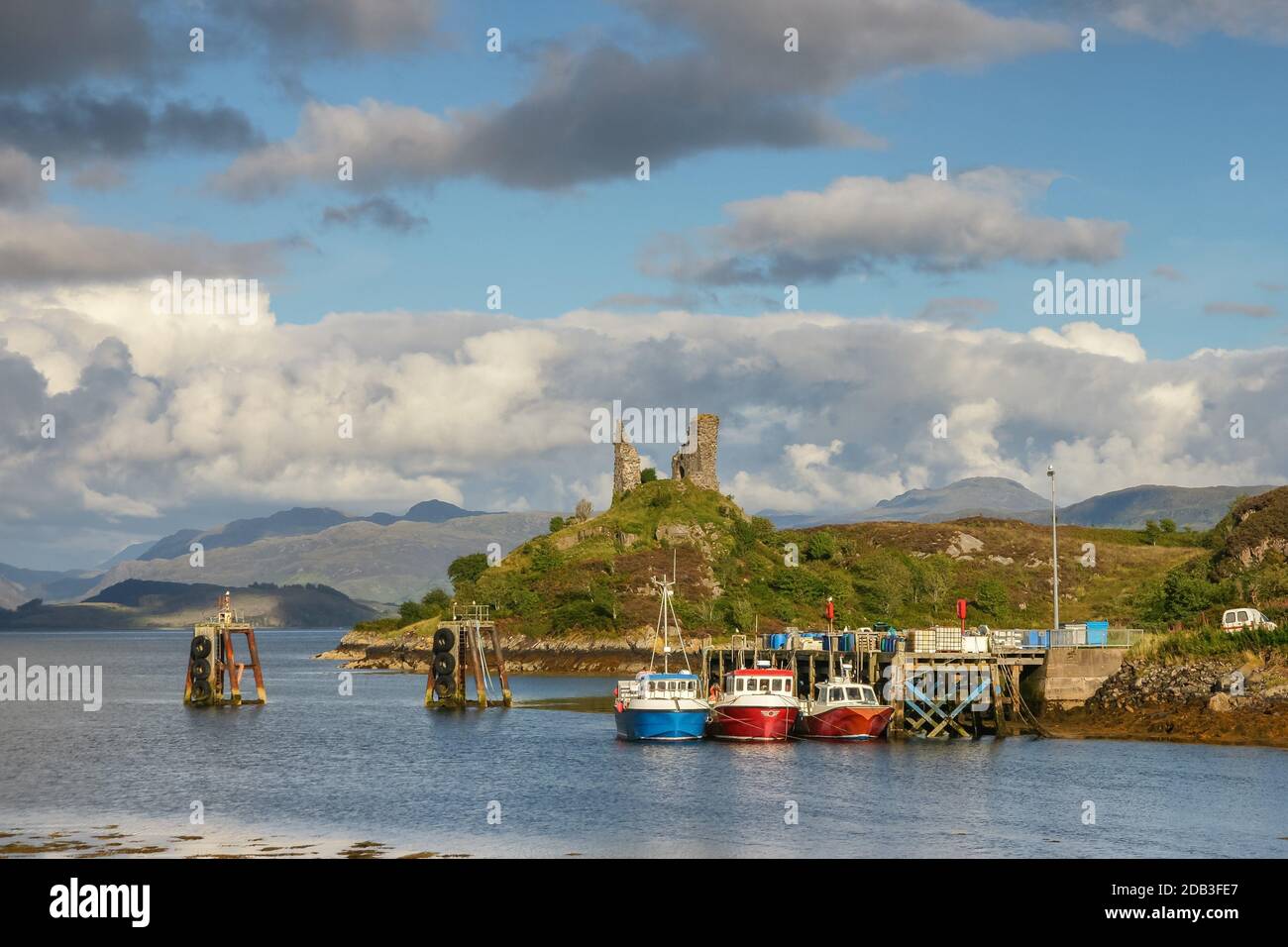 Harbour of Kyleakin, Castle Moil, Isle of Skye, Scotland Stock Photo ...