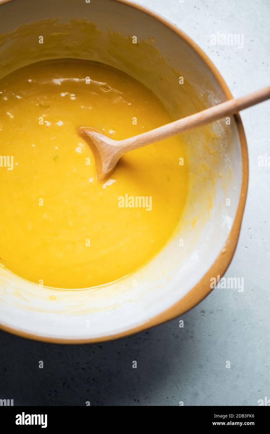 Cake Batter in Earthenware Bowl - FOODPIX Stock Photo - Alamy