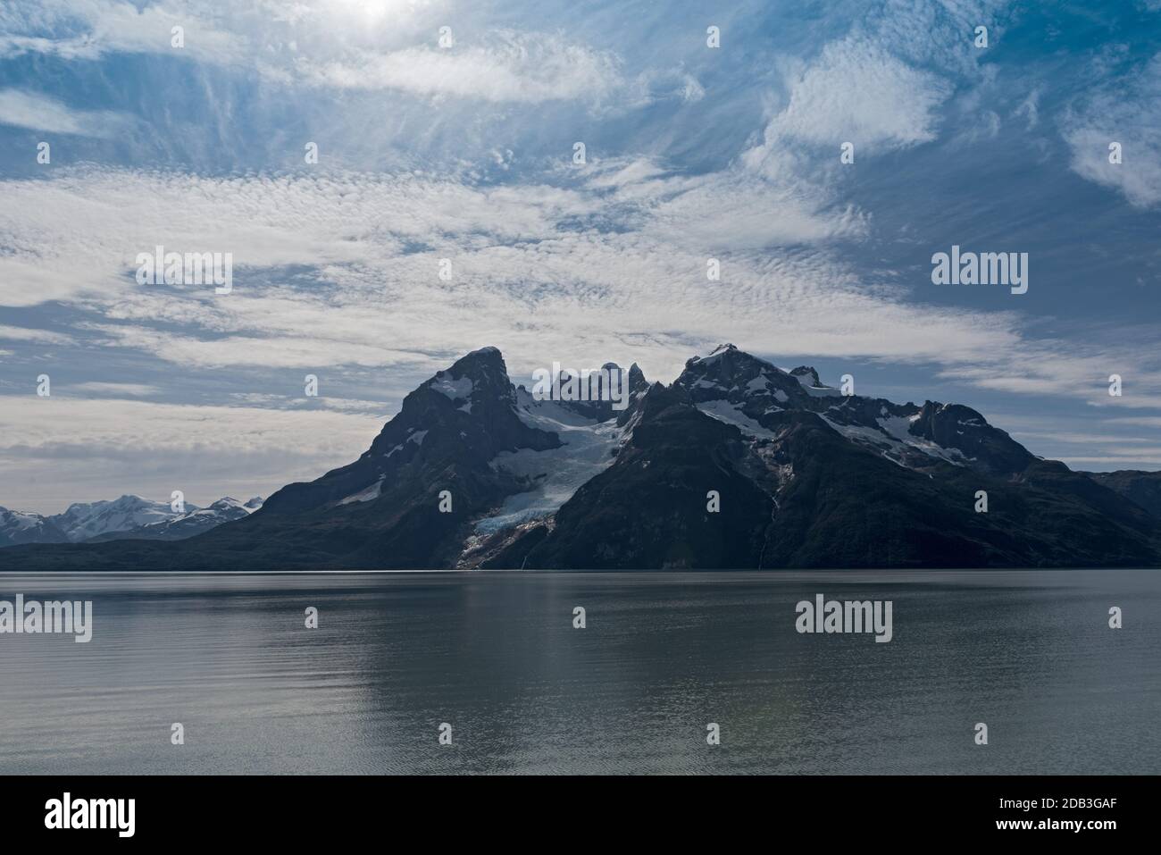 Monte Balmaceda at the north end of the Last Hope Sound Stock Photo - Alamy