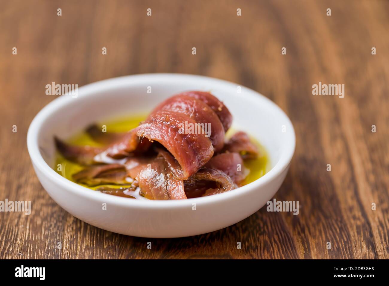 close up salted anchovy fillets Stock Photo - Alamy