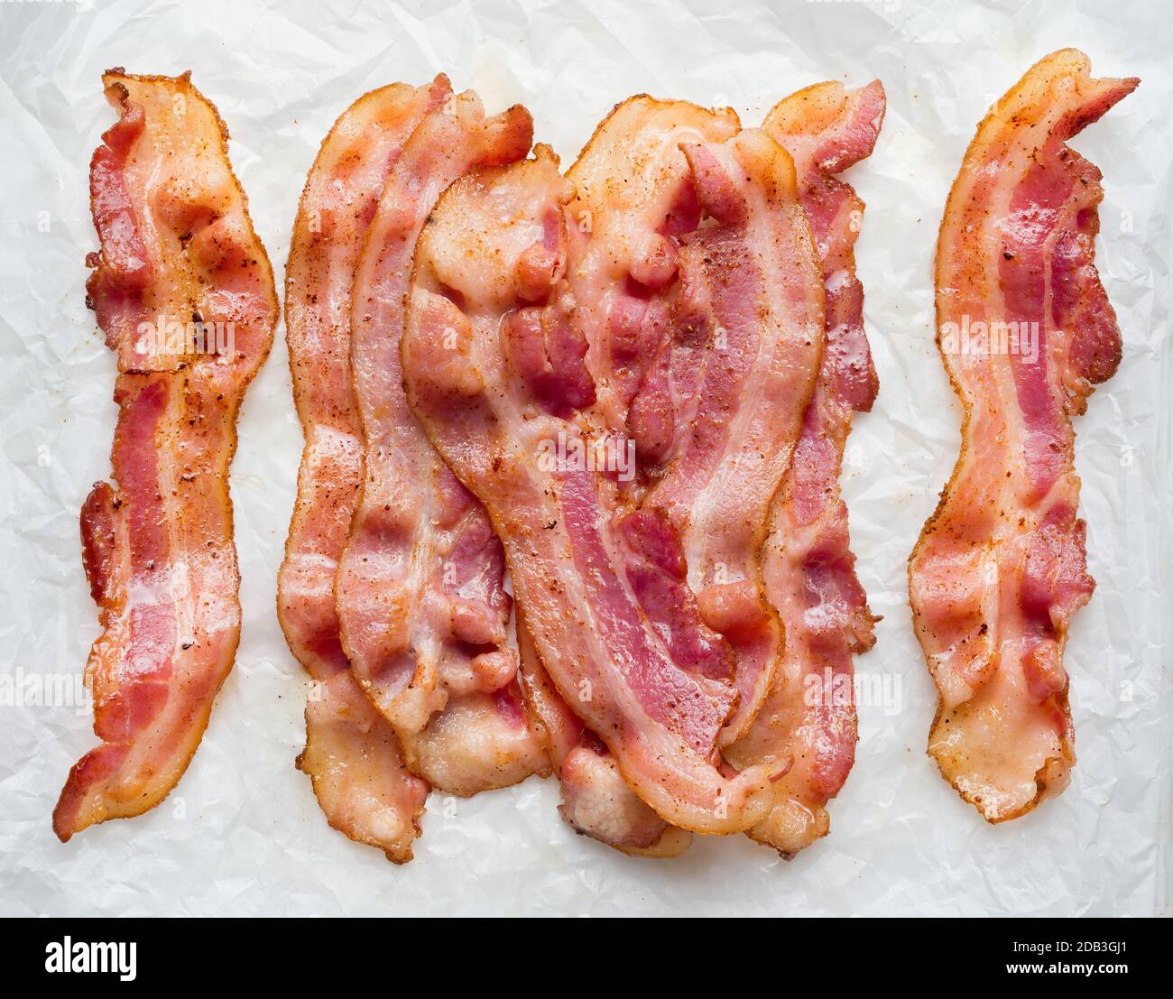 close up of fried bacon rashers Stock Photo - Alamy
