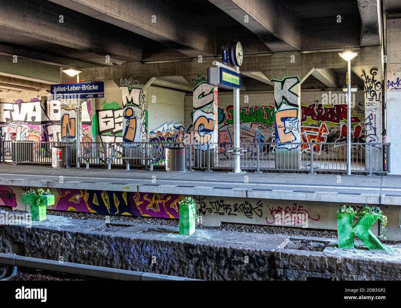Julius-Leber-Brücke S-bahn railway station serves the S1 line of the ...