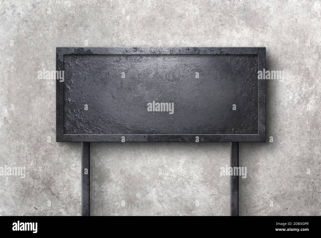 Old rusty metal sign or elongated shaped iron signposts with metal ...