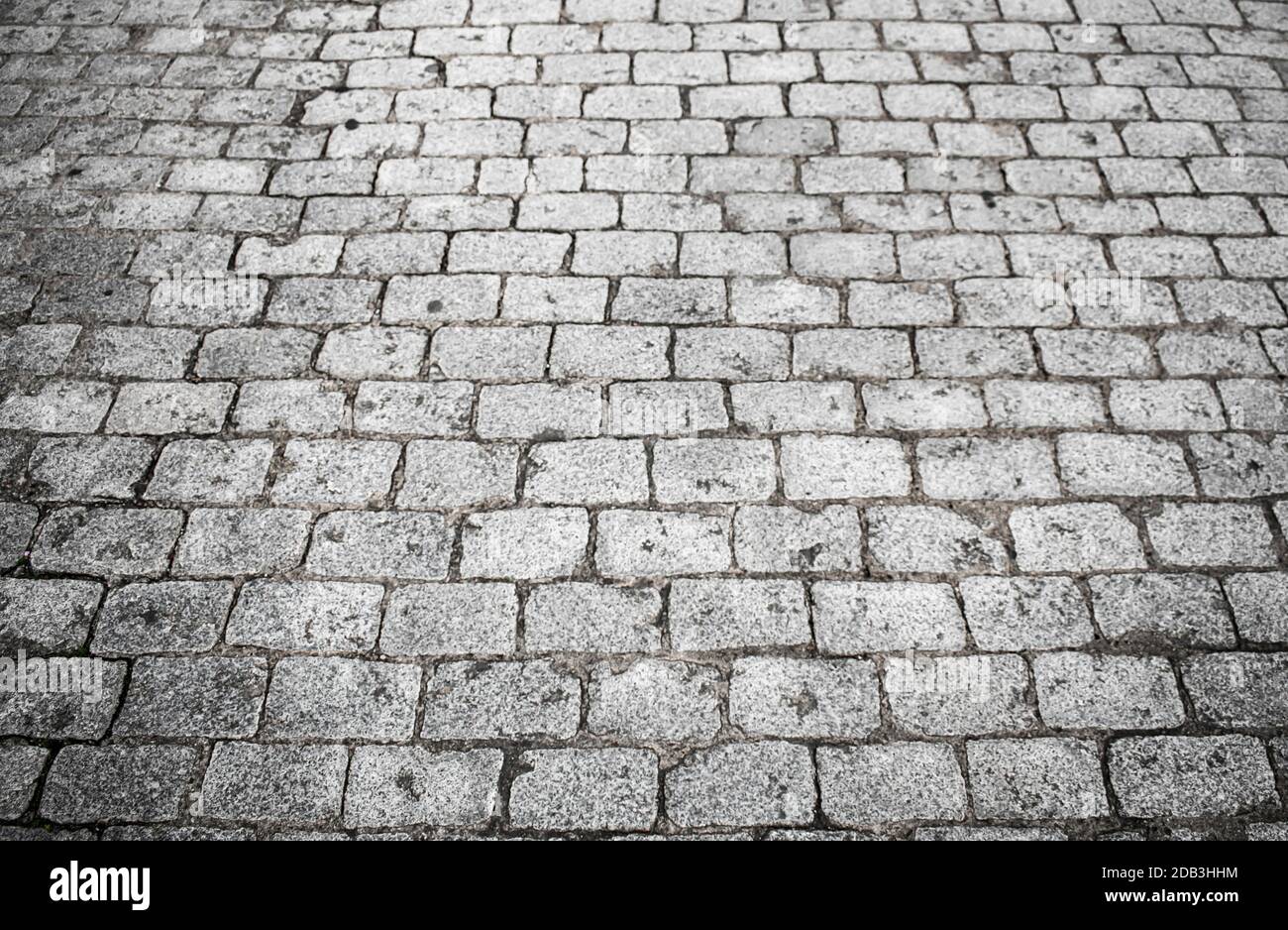stone blocks in cobblestone format on a street with gray tones Stock ...