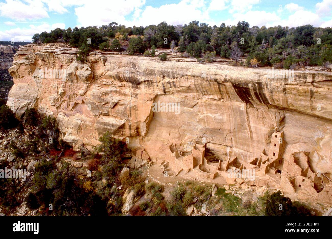 The Square Tower House, Mesa Verde National Park in Colorado, USA Stock ...