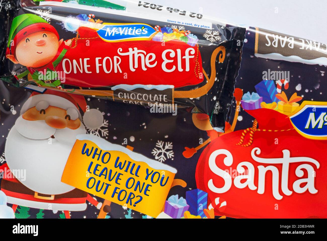 McVities Santa Snacks chocolate cake bars individually wrapped - who ...
