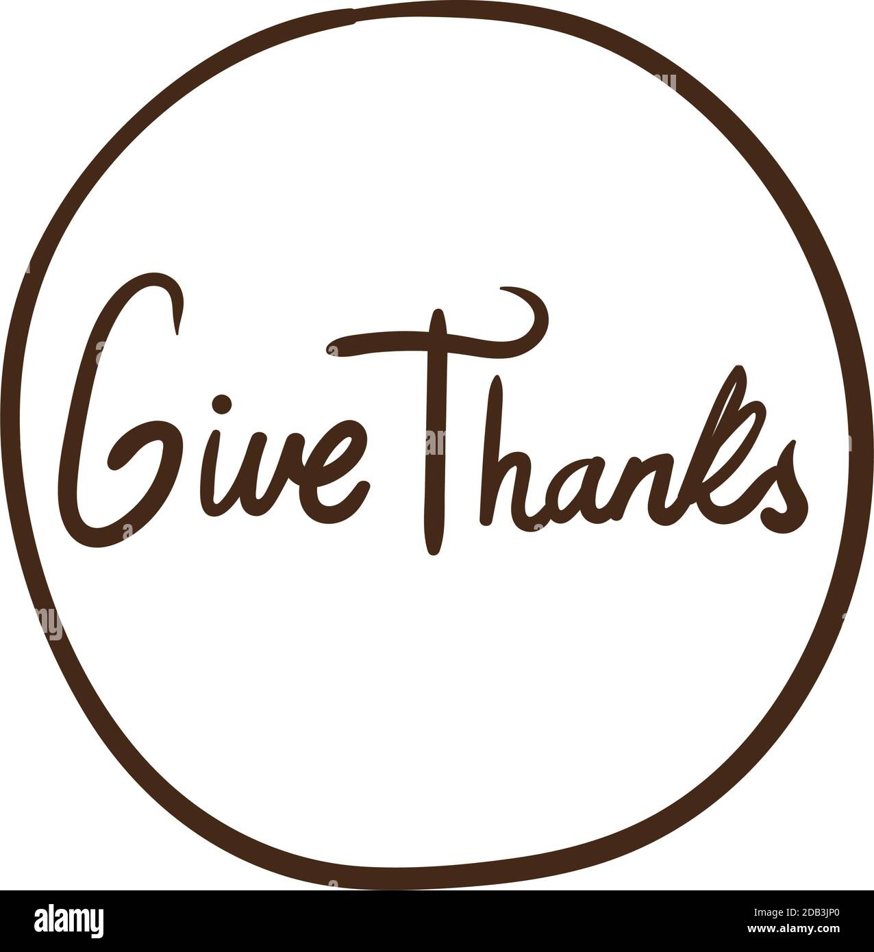 Give thanks lettering happy Stock Vector Images - Alamy