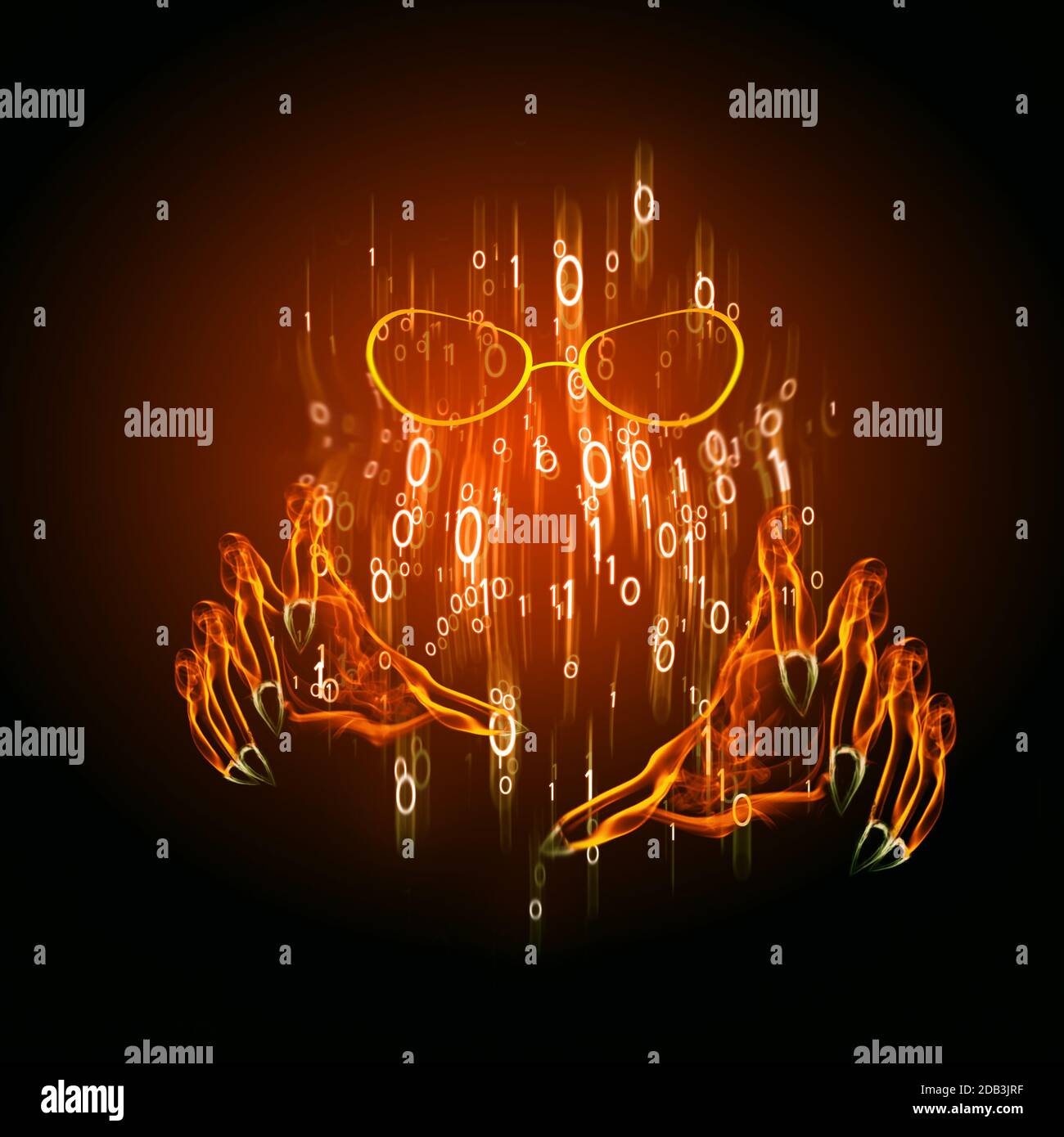 cyber thief concept digital illustration Stock Photo - Alamy