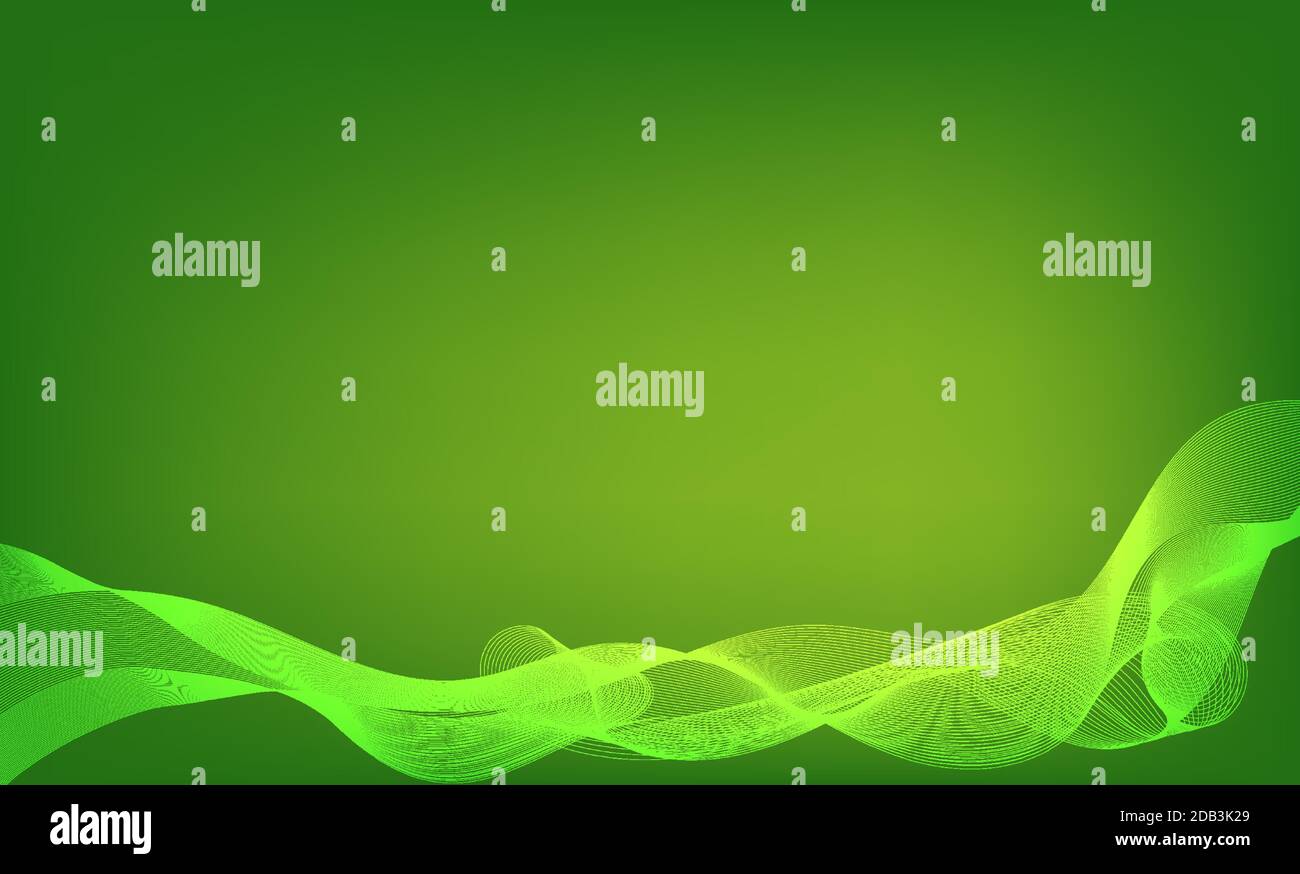 Abstract green wave layout background vector illustration Stock Vector ...