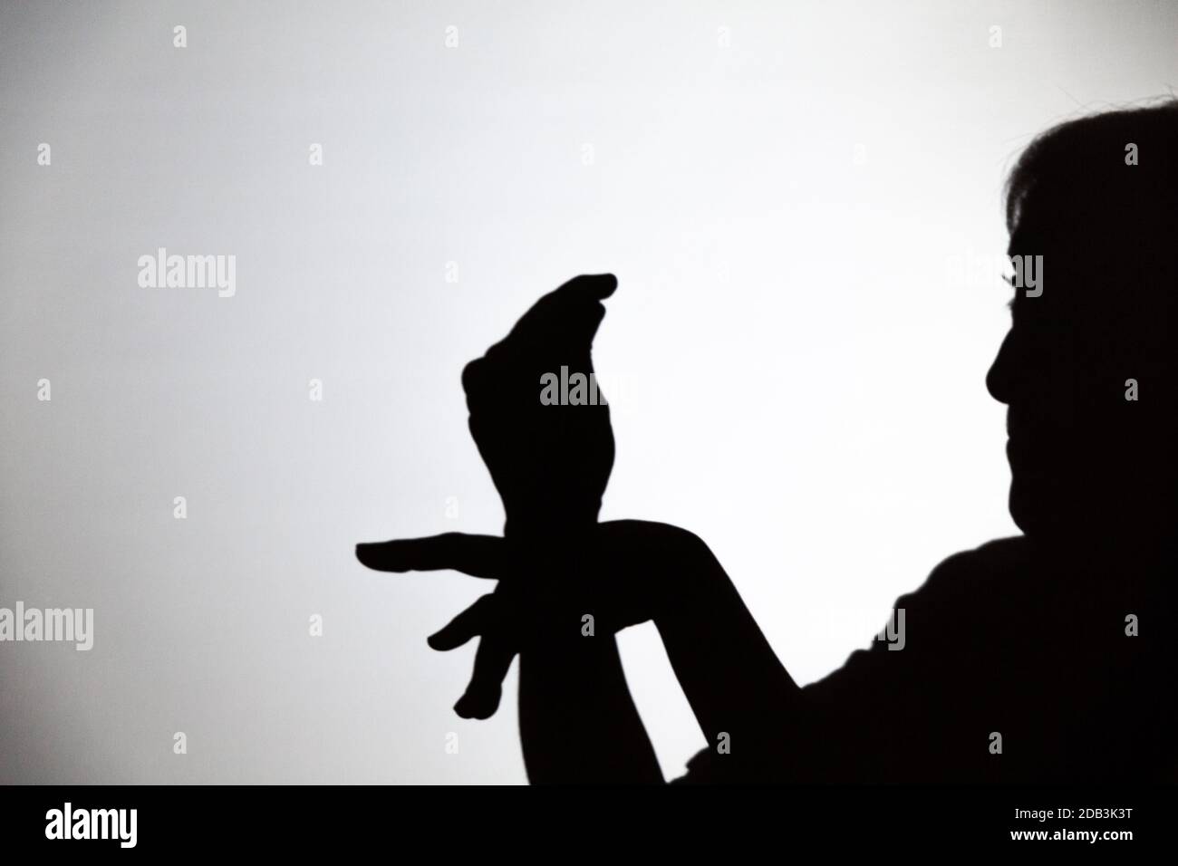 Shadow hands puppets hi-res stock photography and images - Alamy