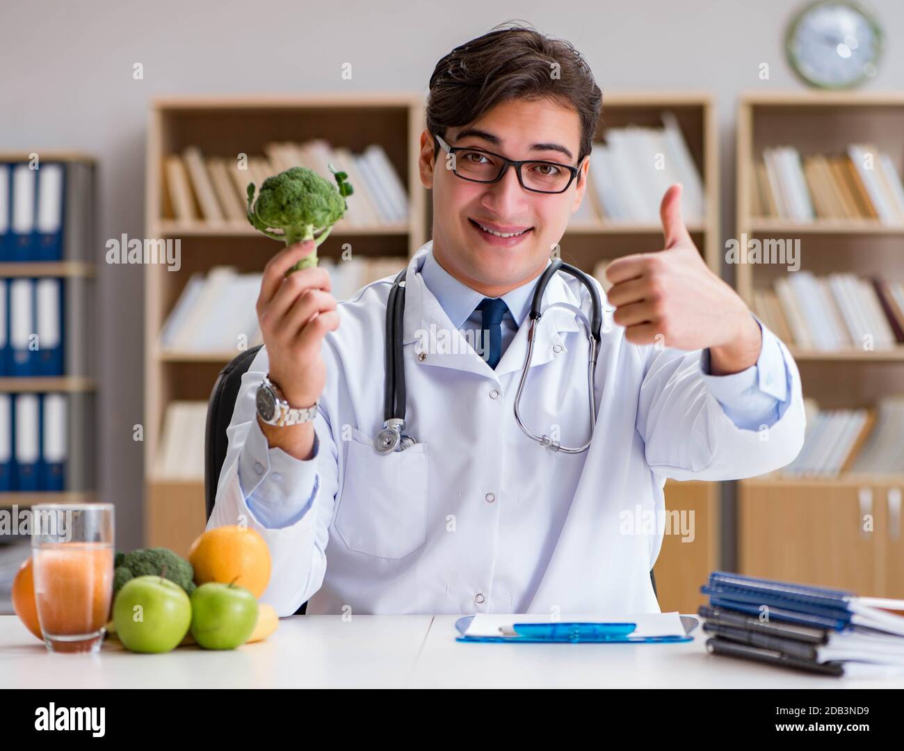 The scientist studying nutrition in various food Stock Photo - Alamy