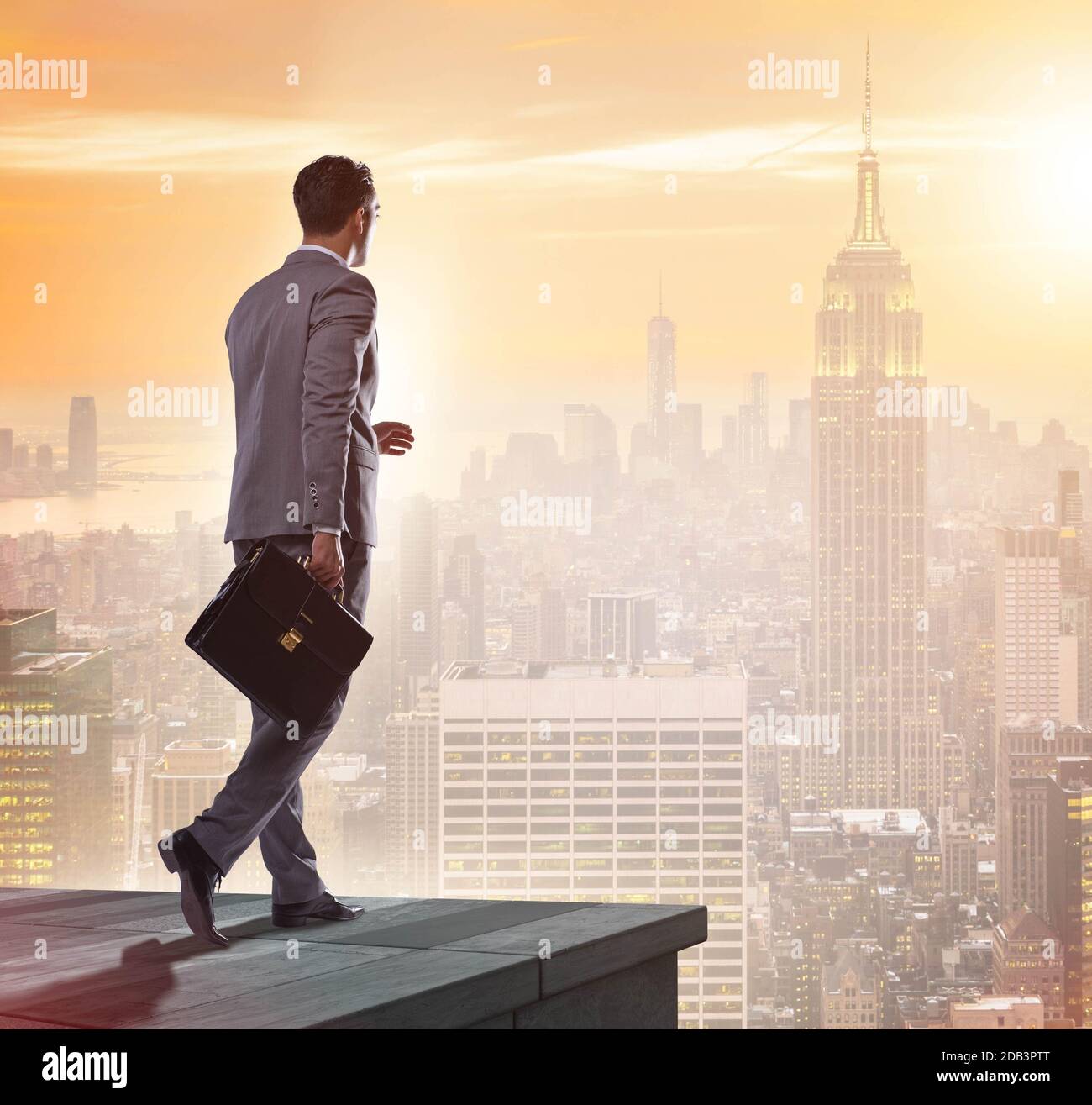 The businessman ready for new challenges in business concept Stock ...