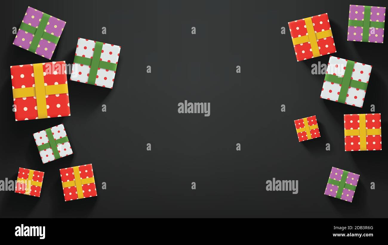 Present wrapping top view Stock Vector Images - Alamy