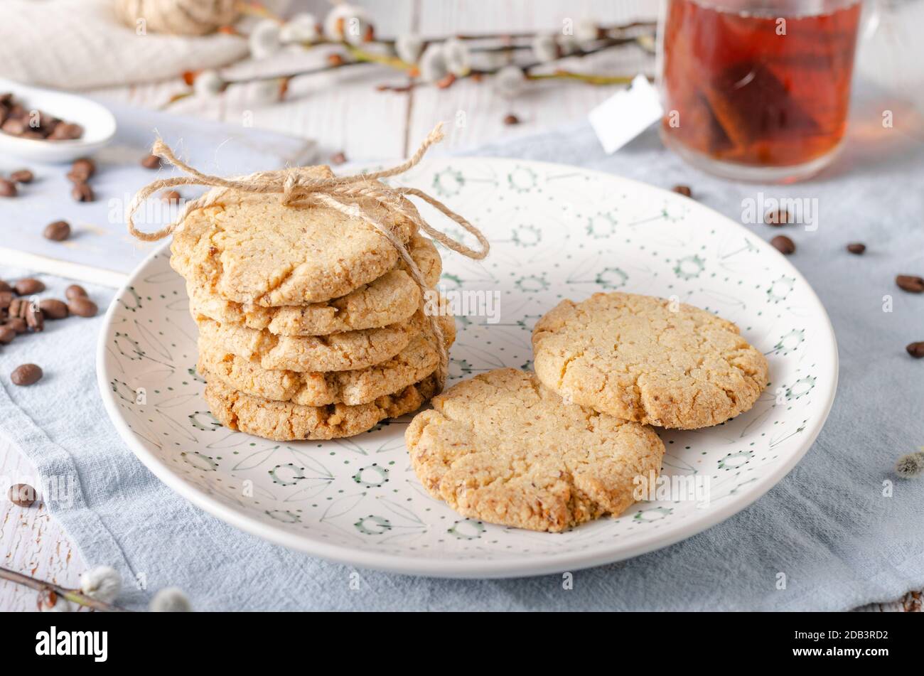 Crispy and delicious buscuits with nuts and butter Stock Photo - Alamy