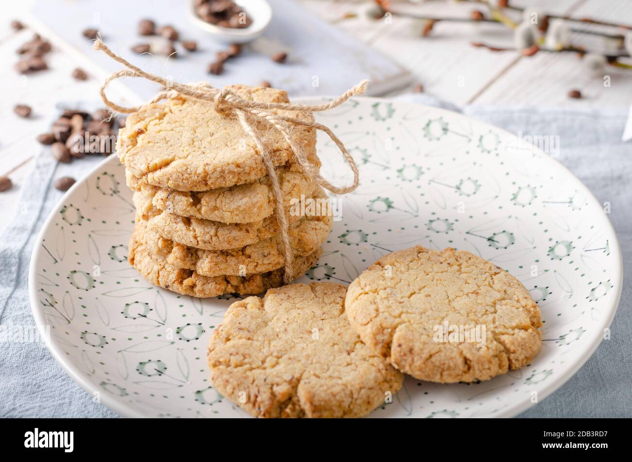 Crispy and delicious buscuits with nuts and butter Stock Photo - Alamy