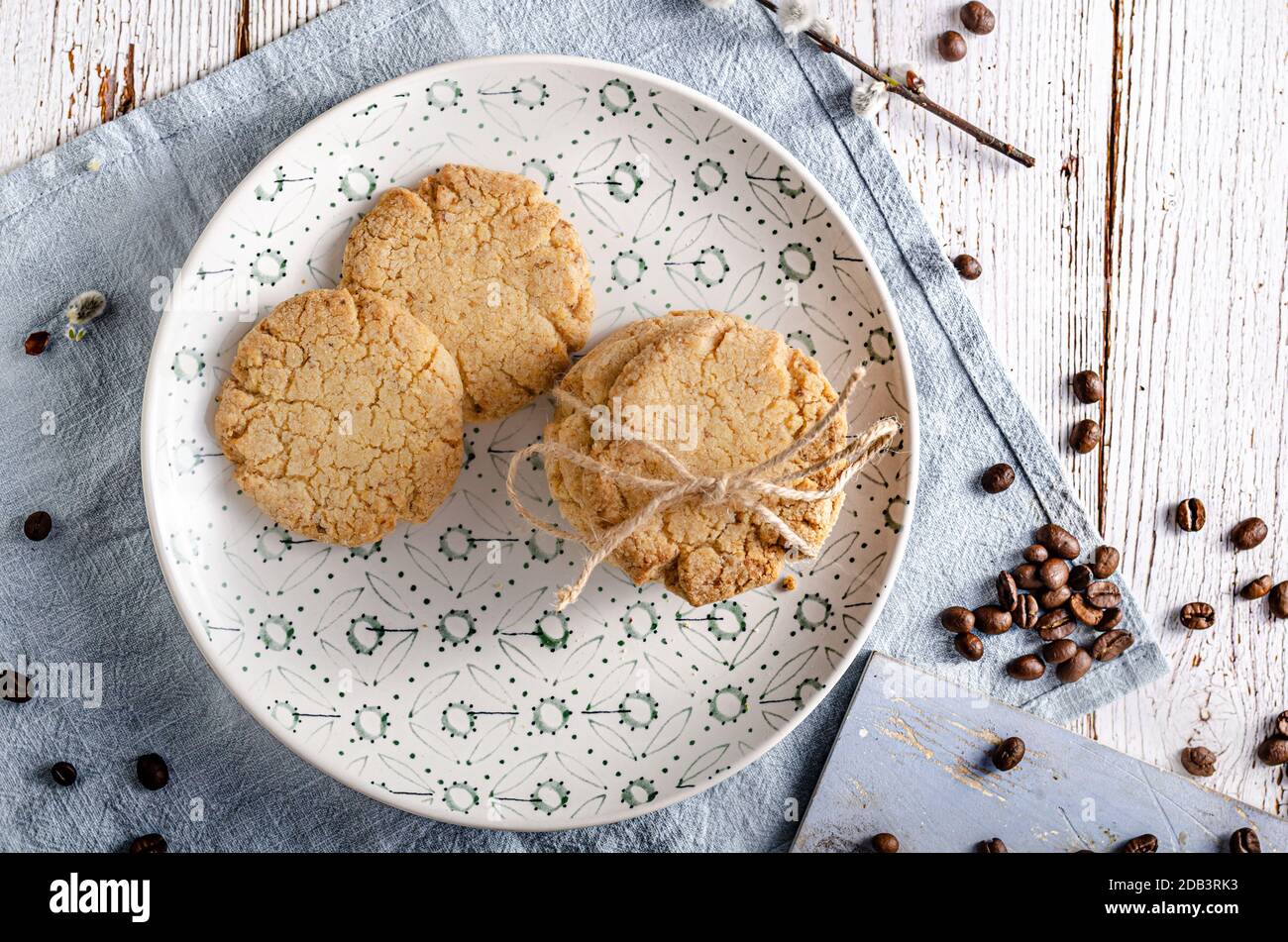 Crispy and delicious buscuits with nuts and butter Stock Photo - Alamy