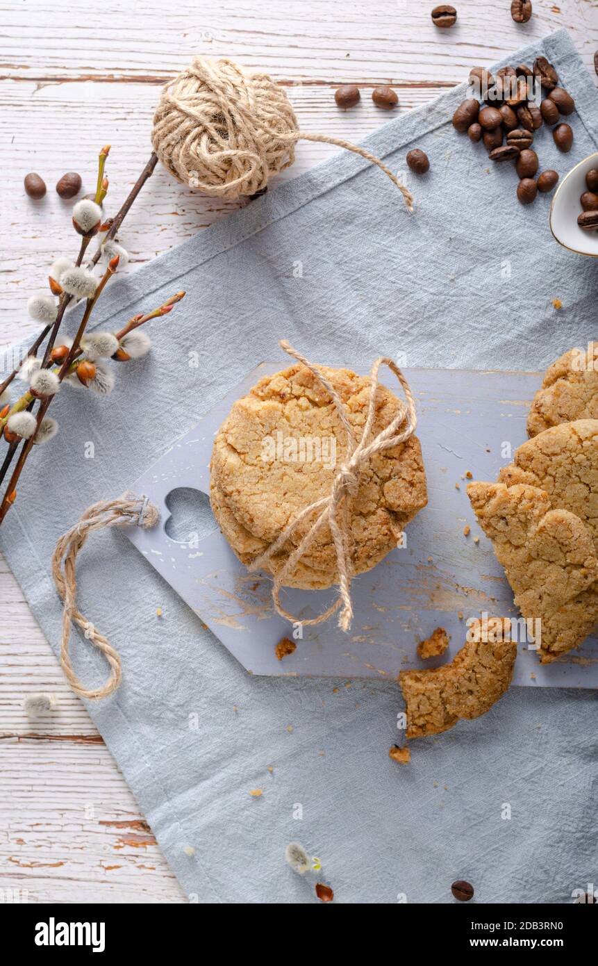 Crispy and delicious buscuits with nuts and butter Stock Photo - Alamy