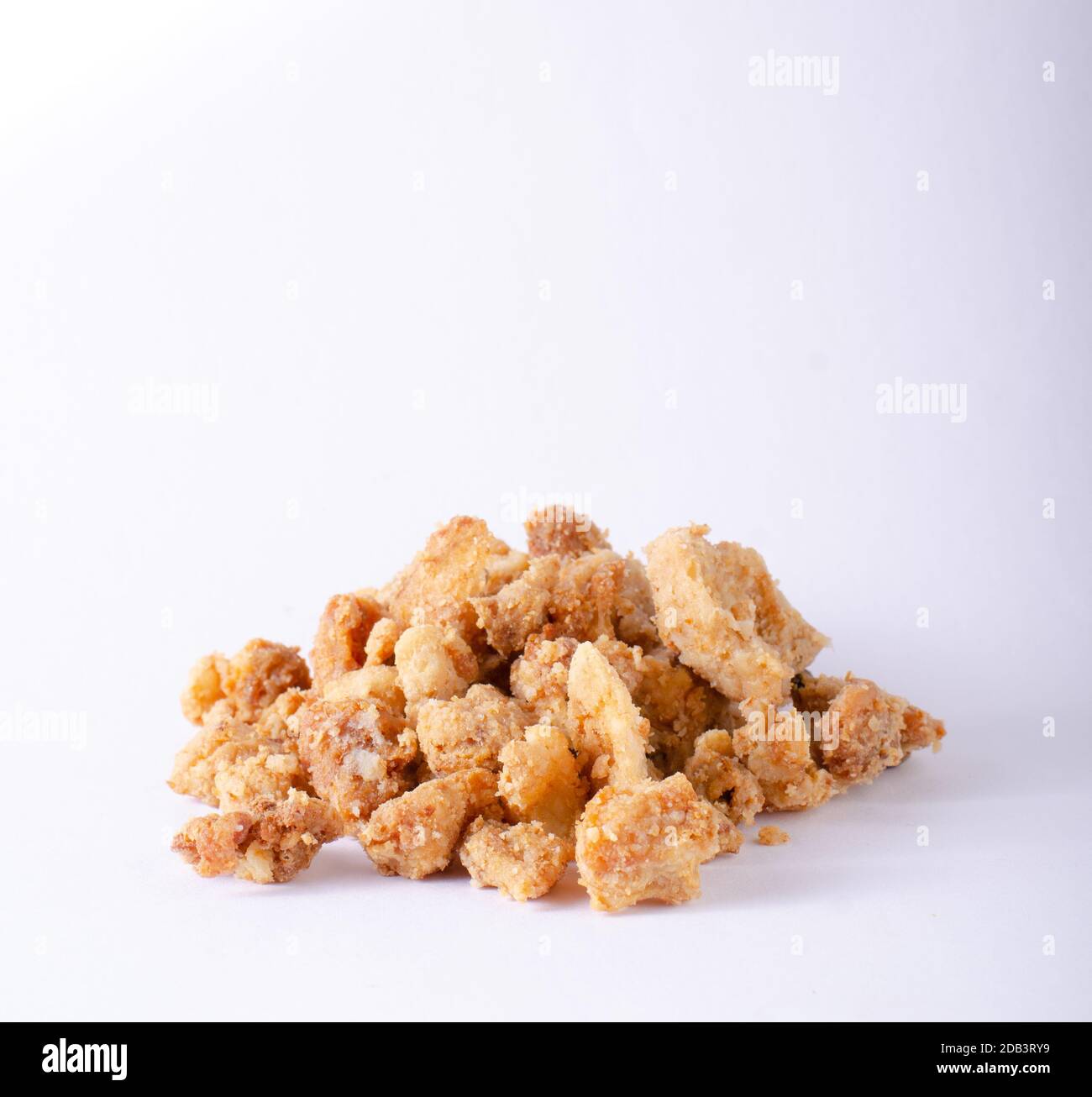 Delicious fat food, fried greaves pork with garlic Stock Photo - Alamy