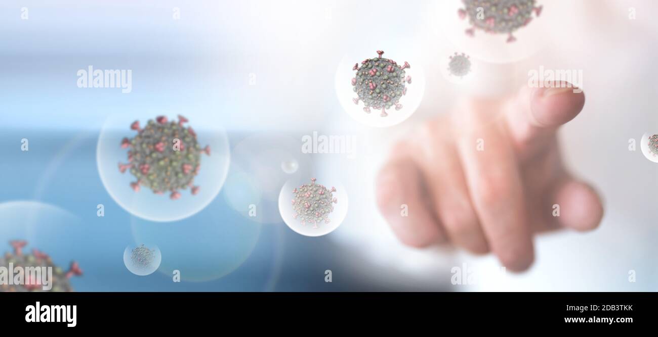 World wide virus infection pandemic. Research and laboratory tests in a ...