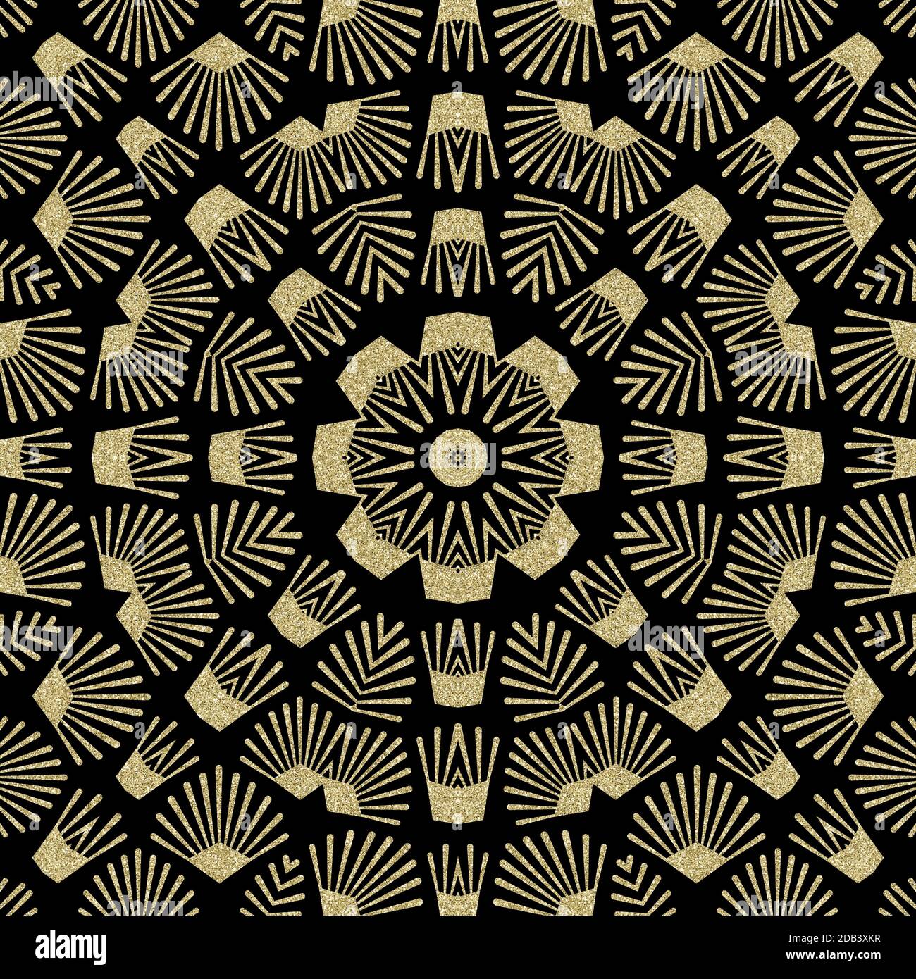 seamless pattern tile in an Art Deco like style with elegant gold ...