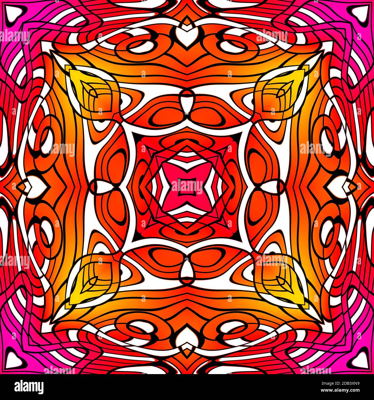 colorful seamless repeating pattern tile in a symmetrical kaleidoscope ...