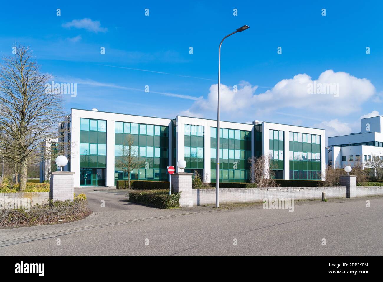 exterior of a modern green office building in the Netherlands Stock ...